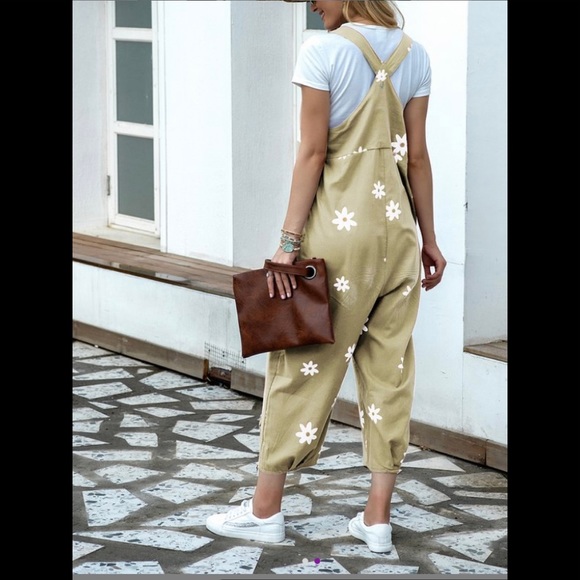 Pants & Jumpsuits | Overalls Jumpsuit Cotton Daisy Bohemian | Poshmark